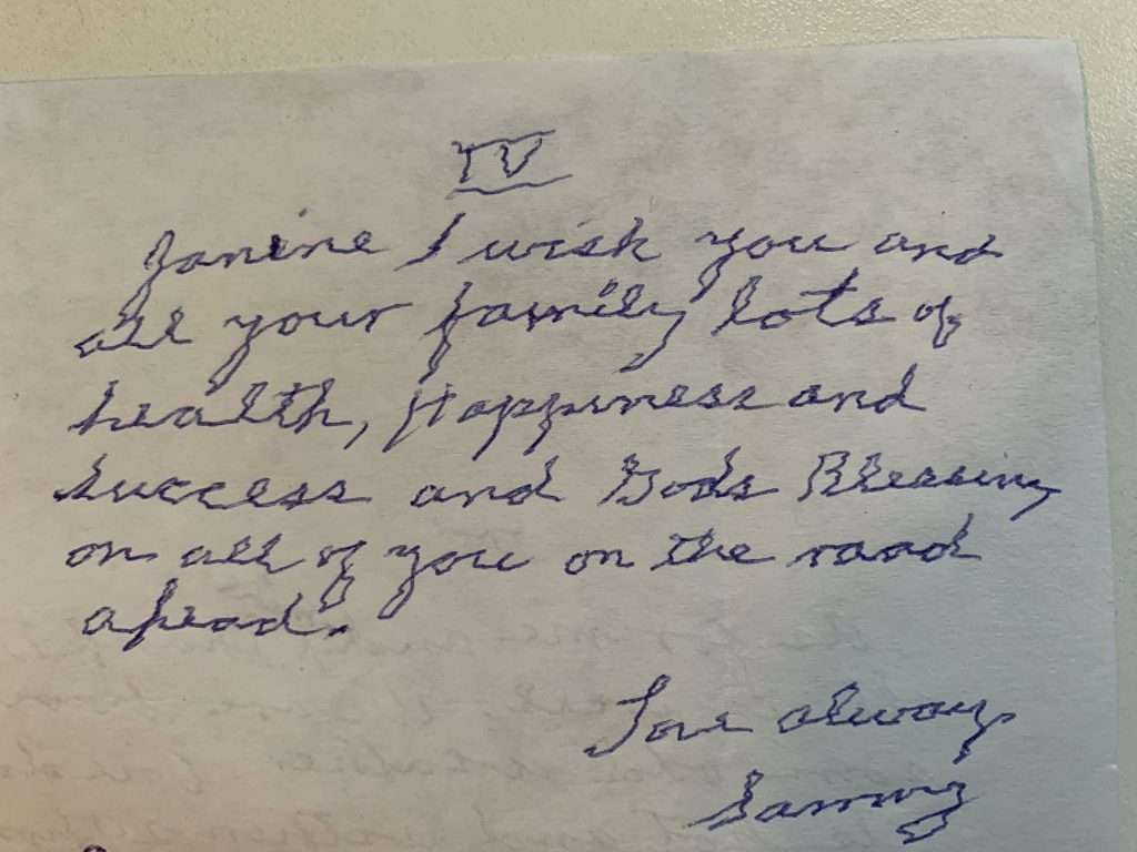 Letters From Sammy...Words of Wisdom From My 93-year-old Pen Pal